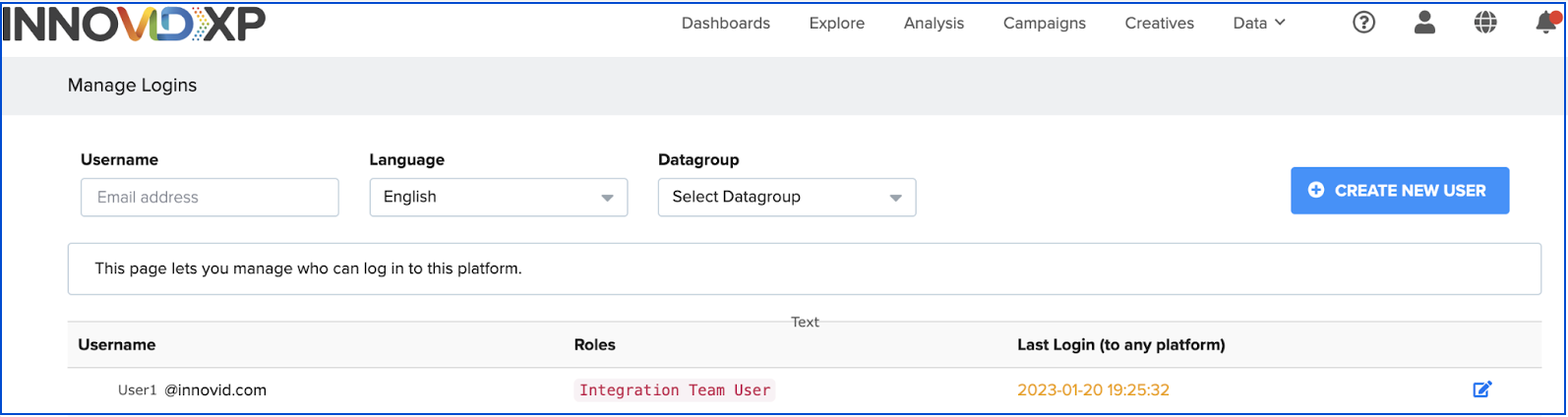 Managing User Logins – Innovid Knowledge Base