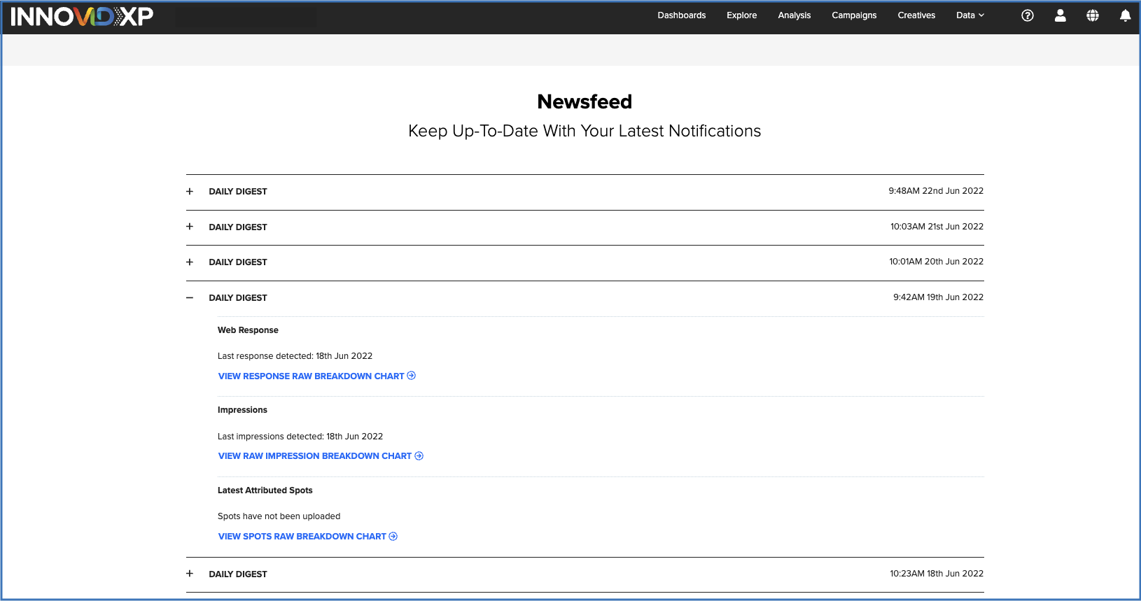 Newsfeed Overview – Innovid Knowledge Base